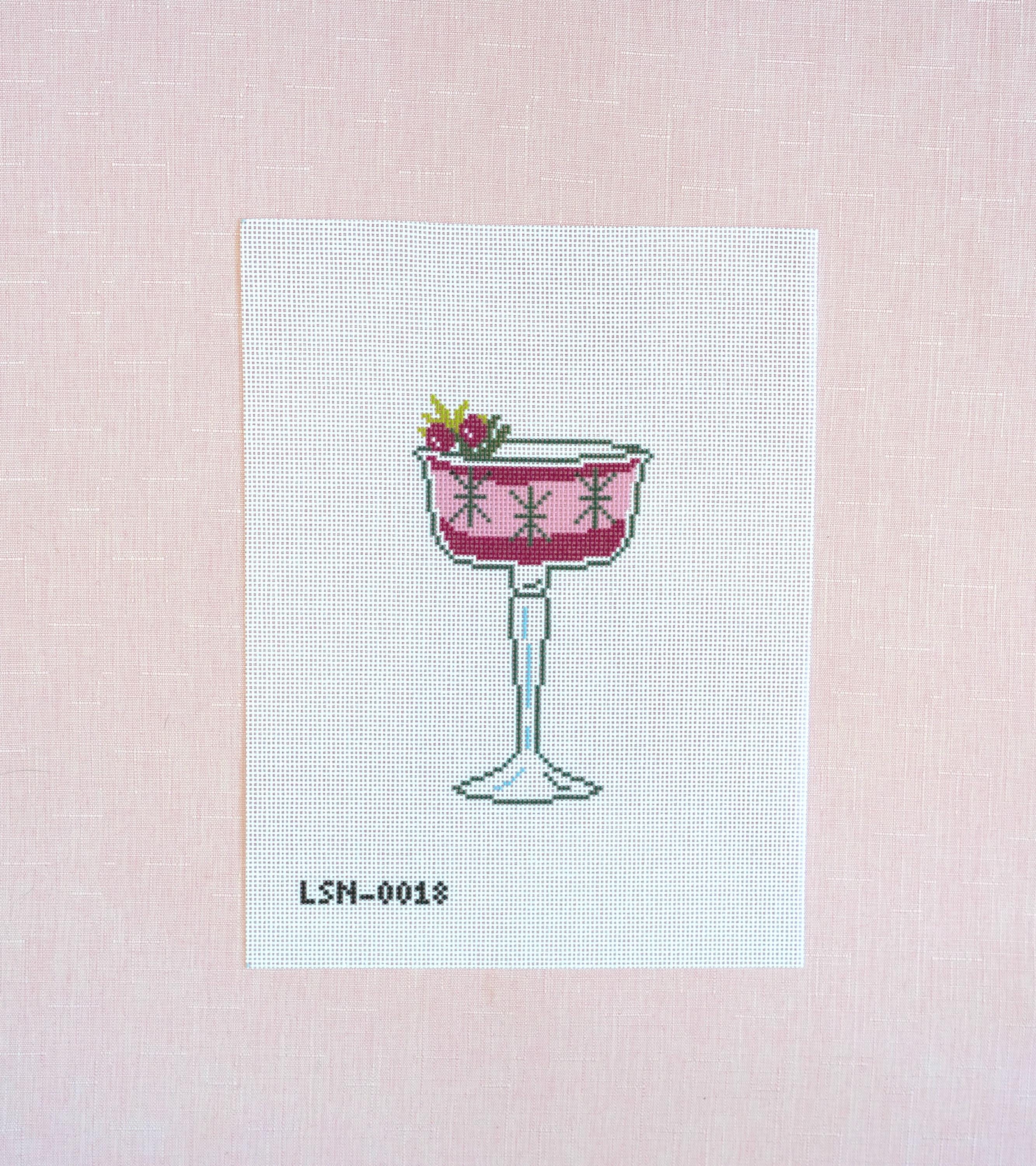 Christmas Cranberry Cocktail Needlepoint Canvas - Etsy