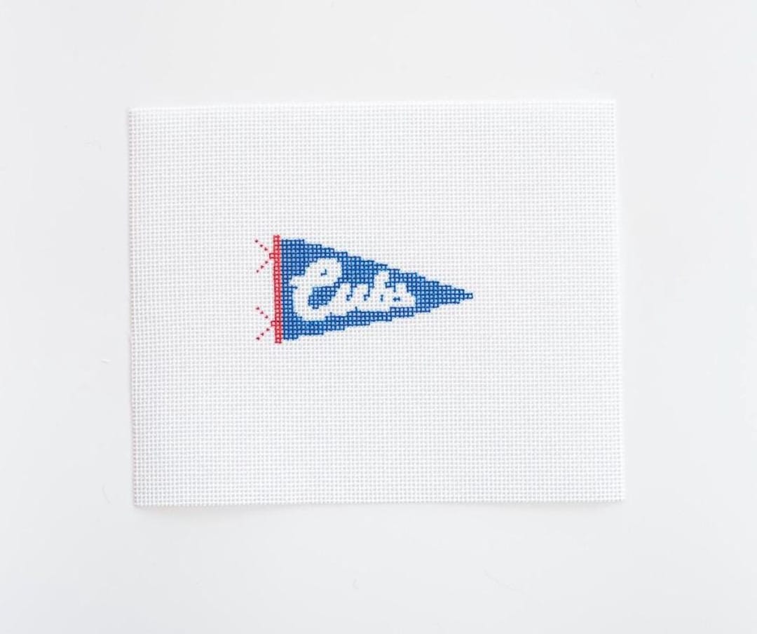 Chicago Cubs Pennant Flag Needlepoint Canvas for Bag Charm - Etsy