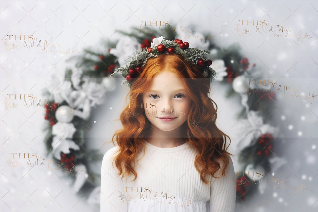Christmas Digital Backdrop, Hazy Matte Studio Holiday Backdrop ...