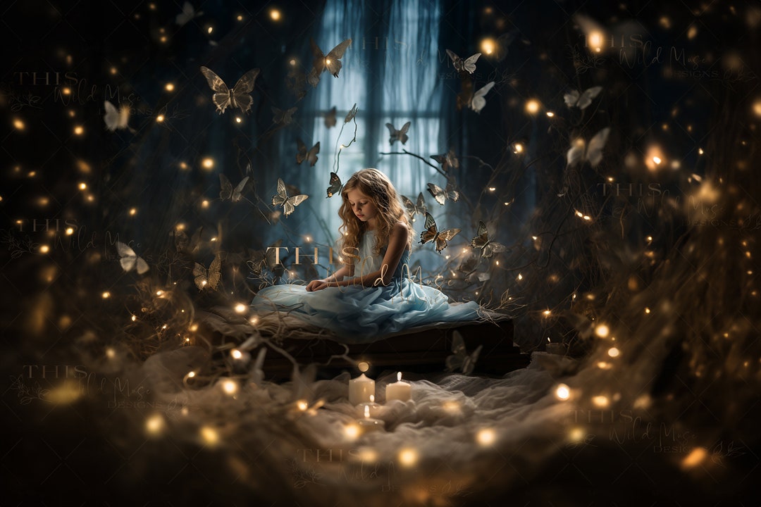 Butterfly Fantasy Digital Backdrop Magical Lights Digital - Etsy
