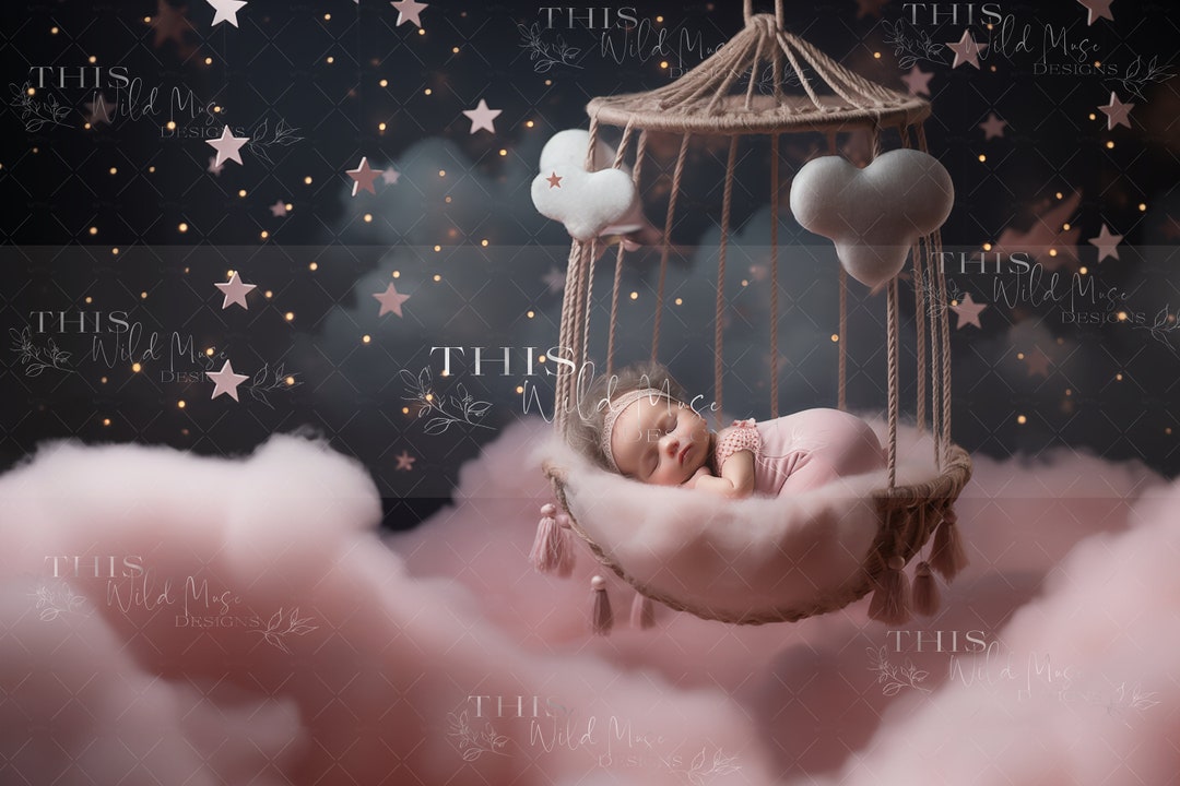 Newborn Studio Digital Background, Twinkle Little Star, Newborn Digital ...