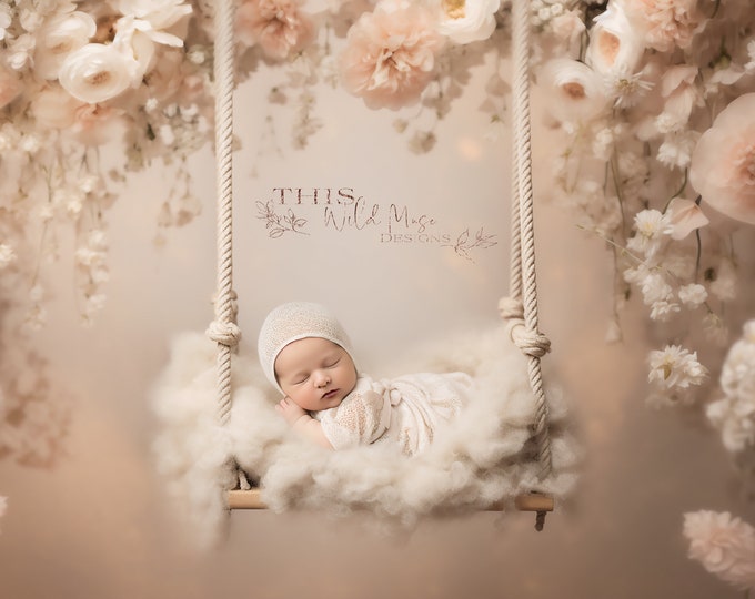 Newborn Baby Birth Announcement Newborn Digital Backdrop for ...