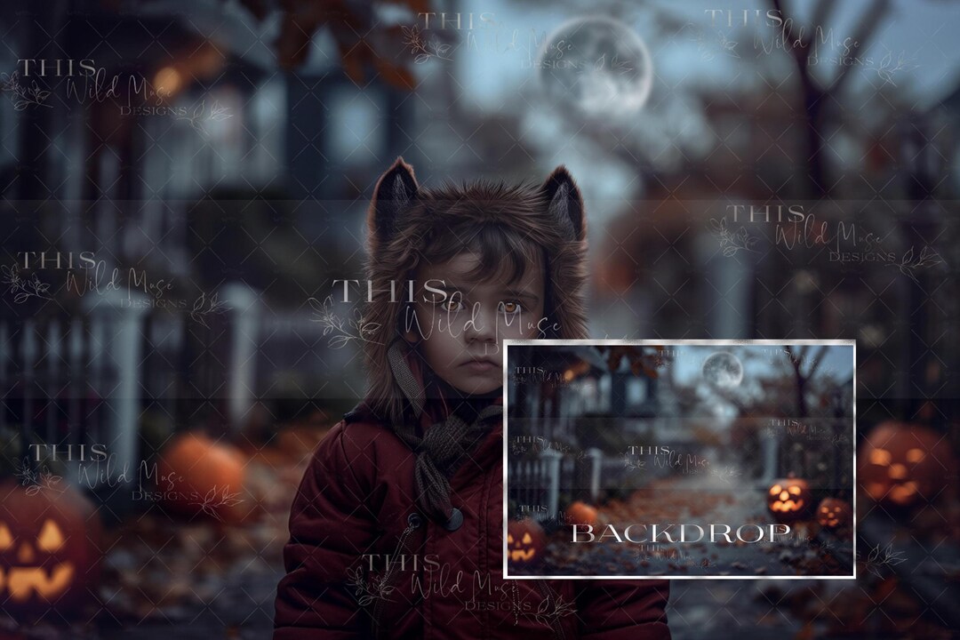 Halloween Digital Background, Halloween Full Moon, Halloween, Jack O ...
