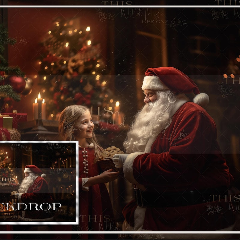 Santa Backdrop - Etsy