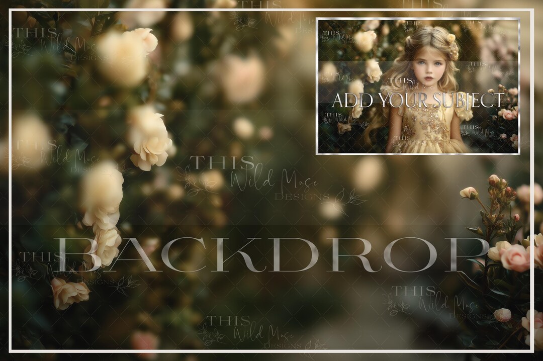 Rose Garden Digital Backdrop, Roses, Flower Garden, Rose Garden, Garden ...