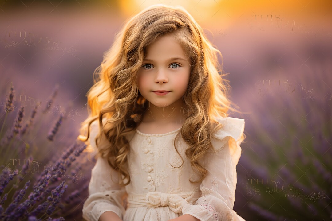Lavender Field Digital Backdrop, Portrait Digital Background, Summer ...