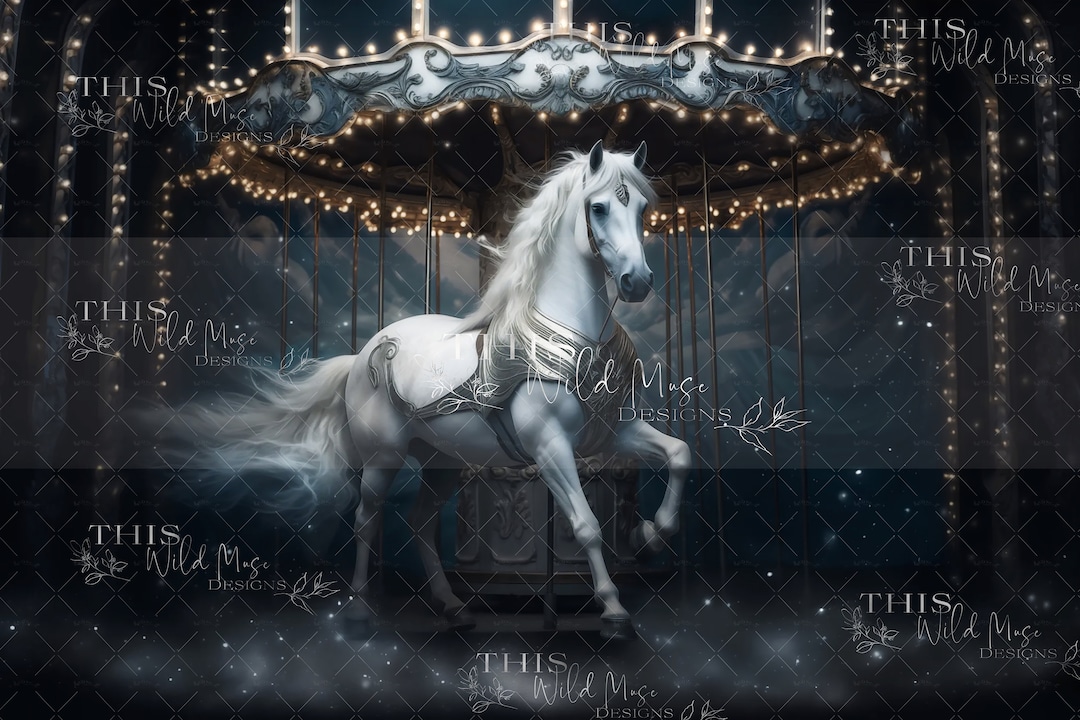Fantasy Carousel Digital Backdrop, Dreamscape Digital Backdrop ...