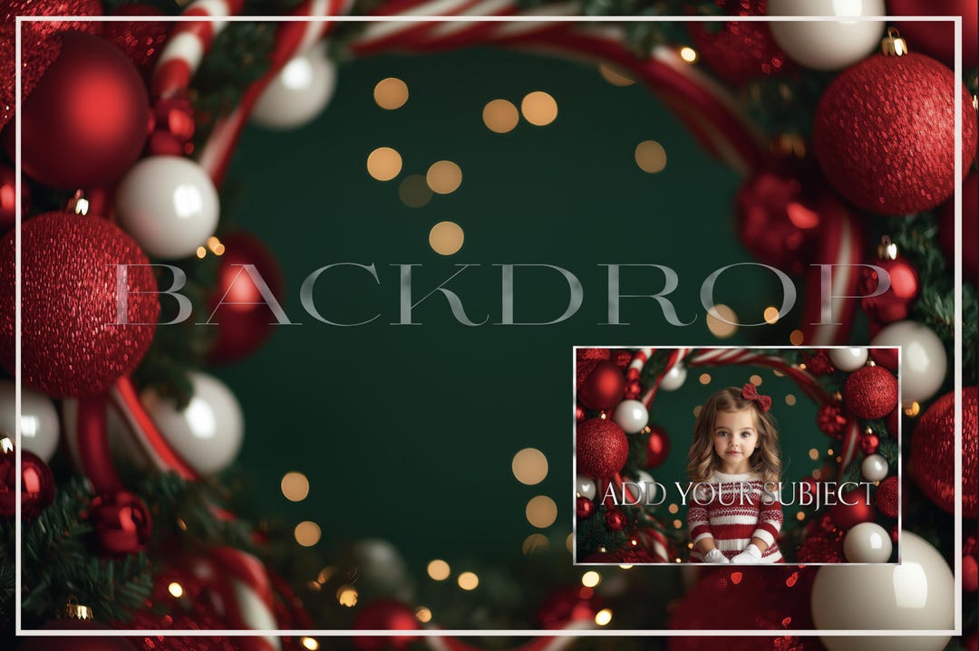Christmas Studio Digital Backdrop, Holiday Portrait, Holiday ...