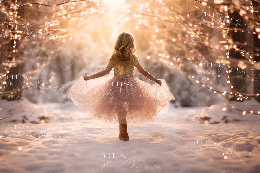 Christmas Lights Bokeh Digital Background, Magical Christmas, Festive ...