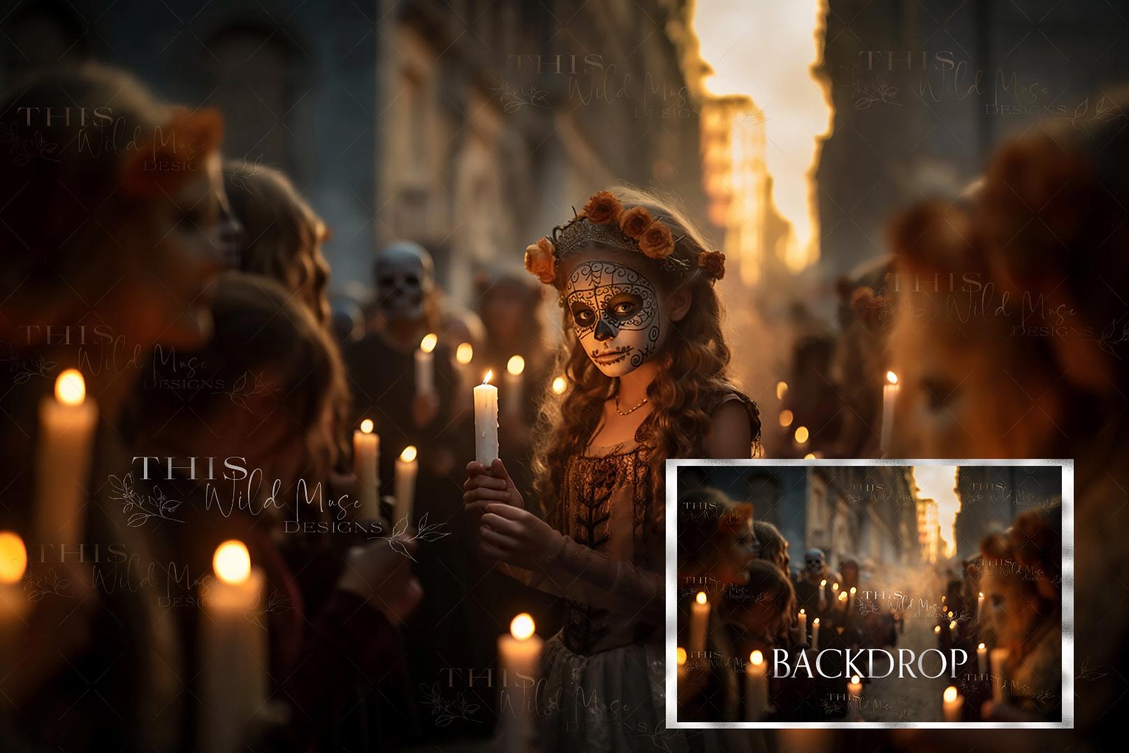Dia De Los Muertos Digital Background, Halloween Digital, Halloween ...