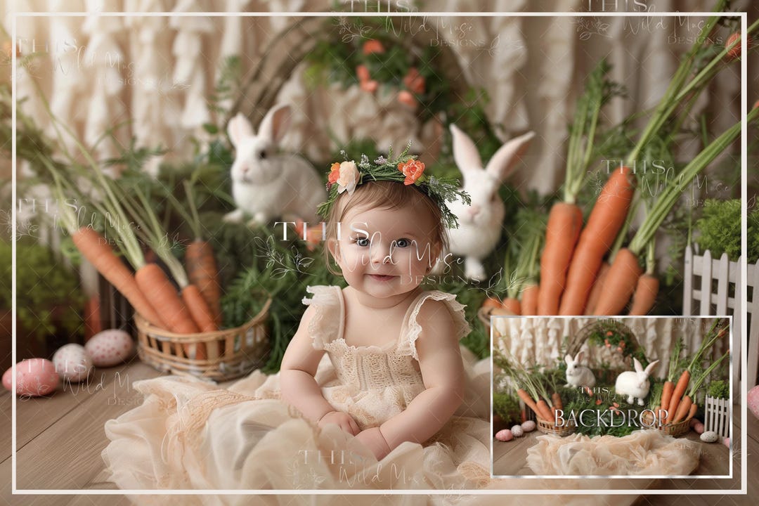 Easter Studio Digital Backdrop, Easter Portrait Digital Backdrop ...