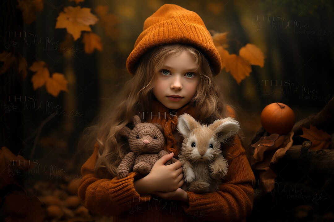 Sweet October Digital Background, Autumn, Fall Tones, Autumn Forest ...