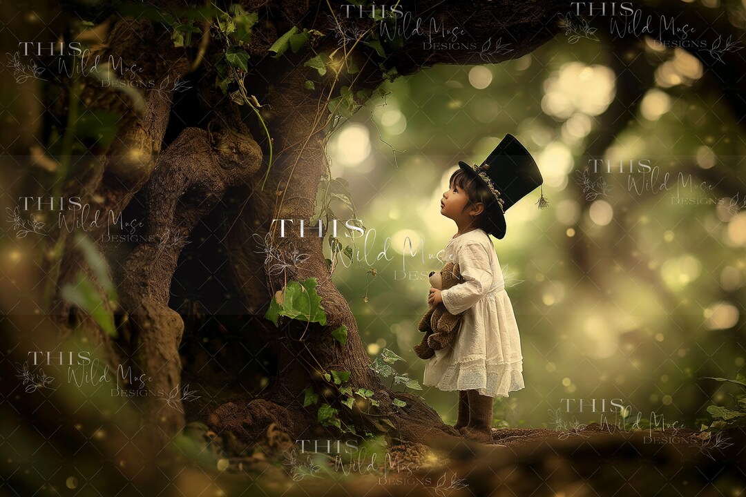 Neverland Tree Digital Backdrop, Tree, Forest, Woodland, Fantasy ...