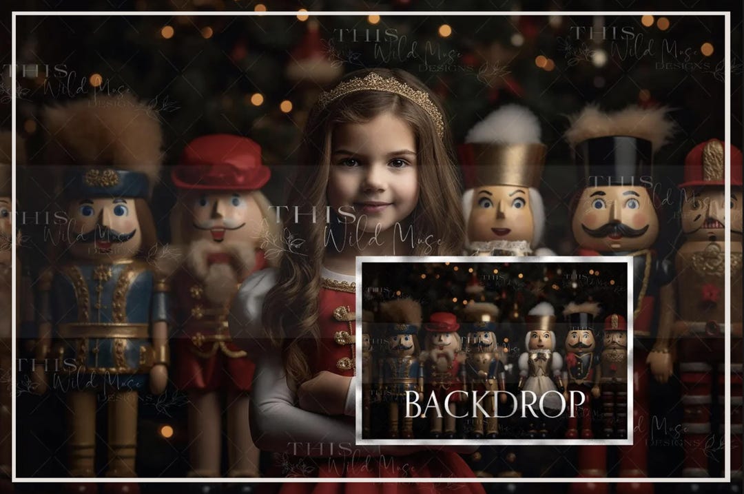 Christmas Nutcrackers Digital Backdrop, Christmas, Holiday Christmas ...