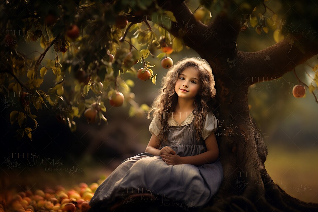 Apple Tree Digital Background, Apples, Tree, Summer Background for ...