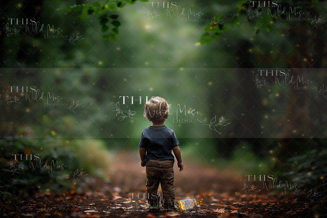 Beautiful Green Summer Firefly Forest Digital Backdrop, Spring ...