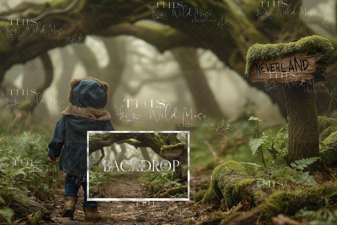 Neverland Digital Backdrop, Peter Pan, the Lost Boys Forest Path ...