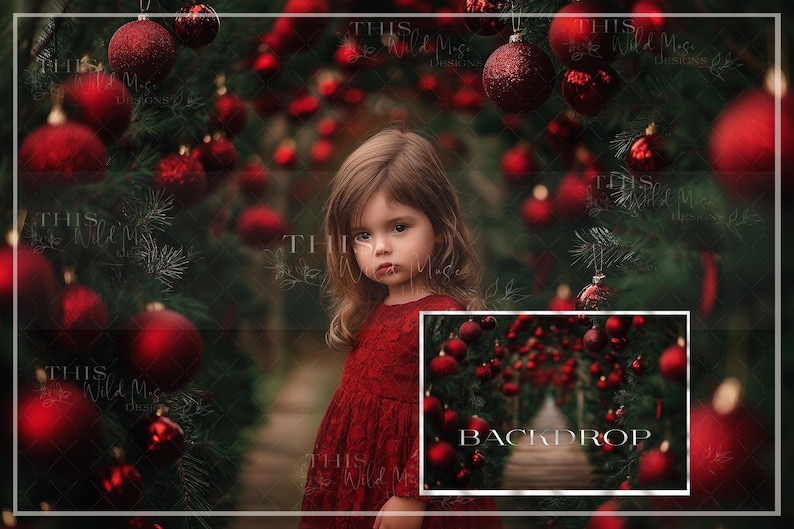 Christmas Digital Backdrop, Festive Xmas, Holiday Digital Background ...