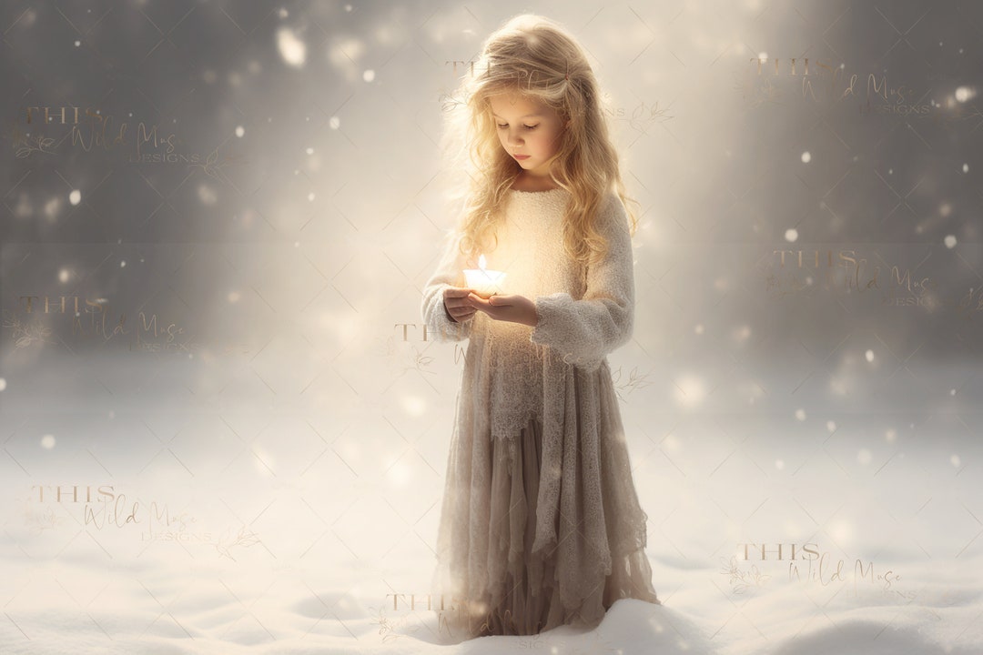 Snowy Winter Soft Bokeh Digital Background, Magical Winter, Snow, Winter Bokeh, Bokeh Digital ...