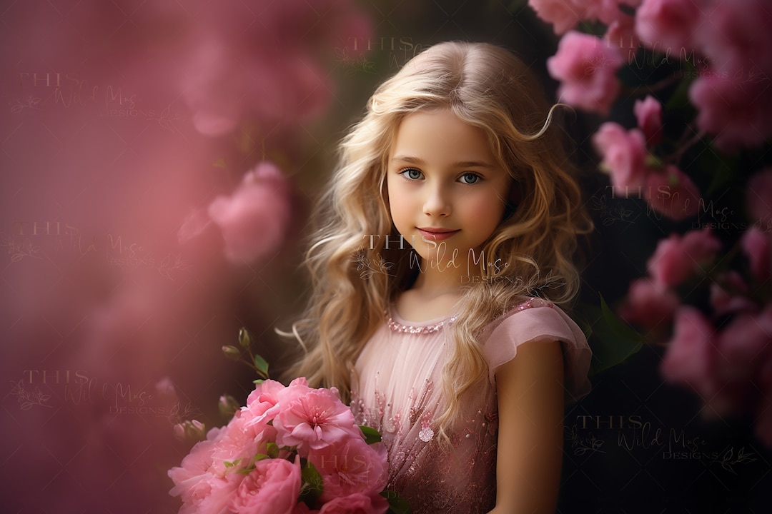 Pink Bokeh Summer Flower Digital Backdrop, Pink Bokeh, Summer, Flowers ...