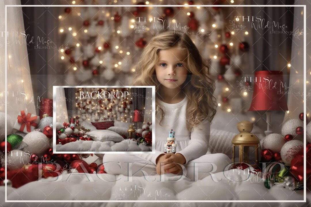 Christmas Digital Backdrop, Christmas Digital Background, Festive ...