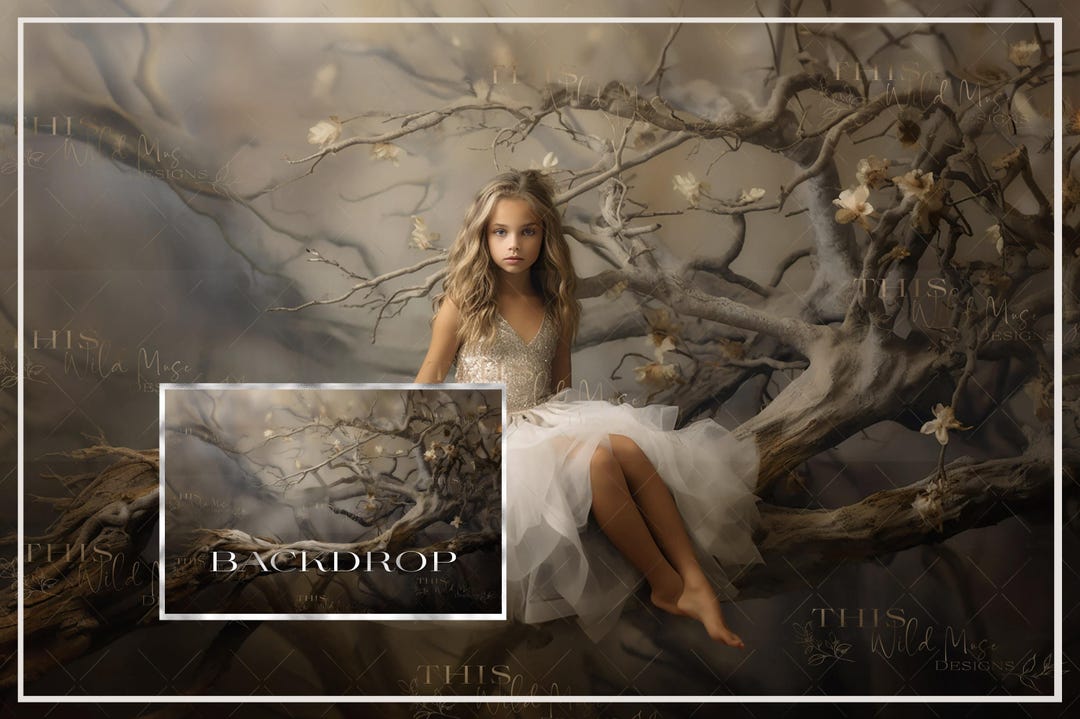 Studio Tree Digital Background, Studio Creative Portrait Digital ...