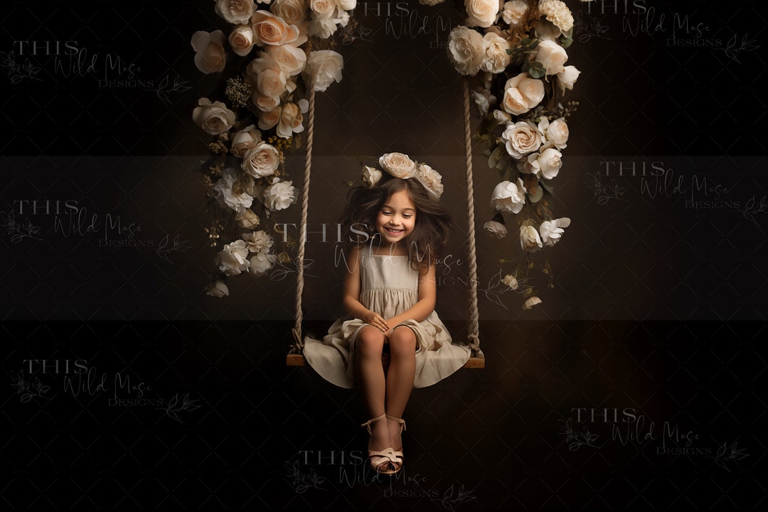 Flower Studio Swing Digital Backdrop, Flower Swing, Studio Digital ...