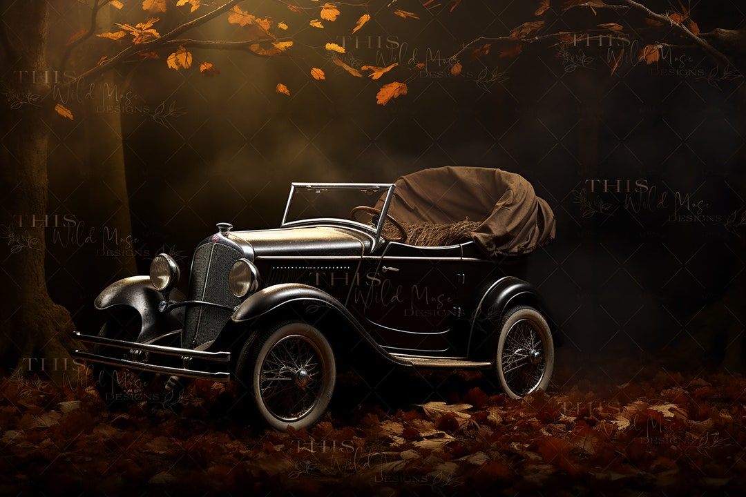 Vintage Newborn Car Digital Background, Vintage, Newborn, Toddler, Auto ...