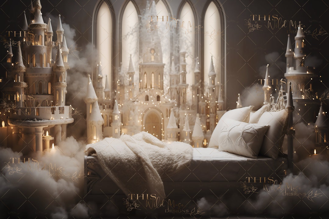 Fantasy Bedroom Digital Backdrop, Castles, Studio Digital Background ...