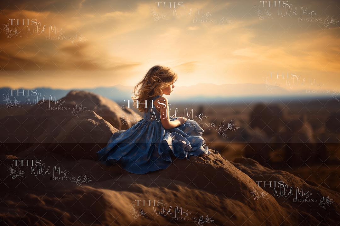 Desert Mountain Digital Backdrop, Desert Sunset, Mountains, Desert ...