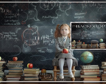 50 Back to School Digital Backdrop, School Books, School Portrait ...