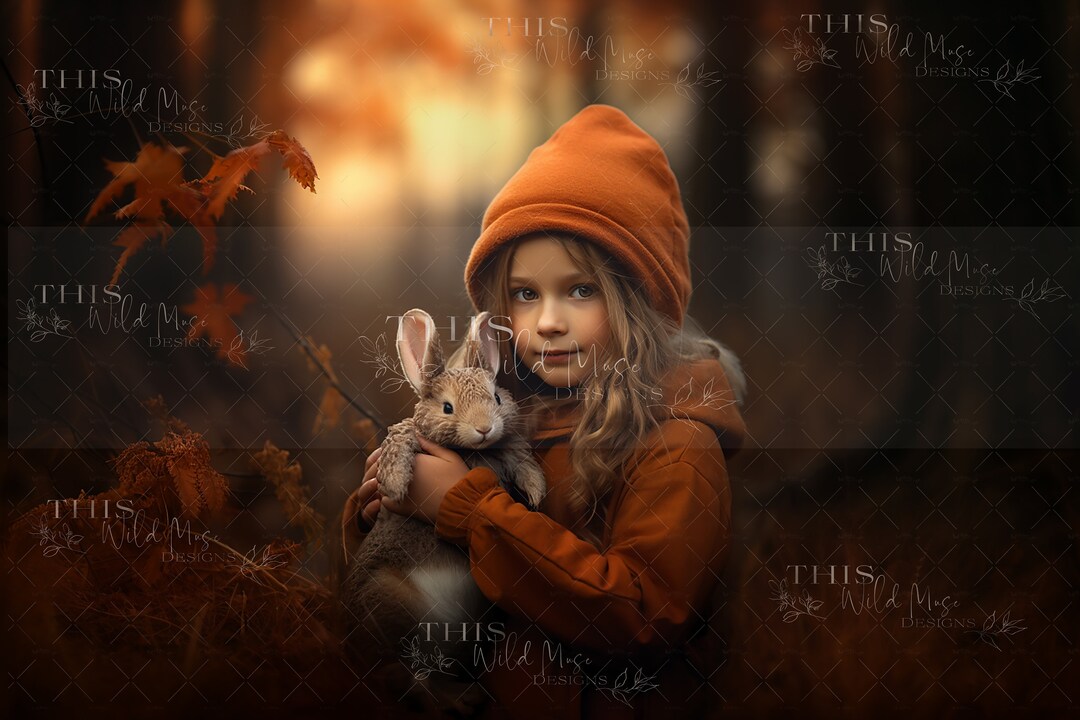 Fall Digital Background, Autumn, Rust Fall Tones, Autumn Park, Portrait ...