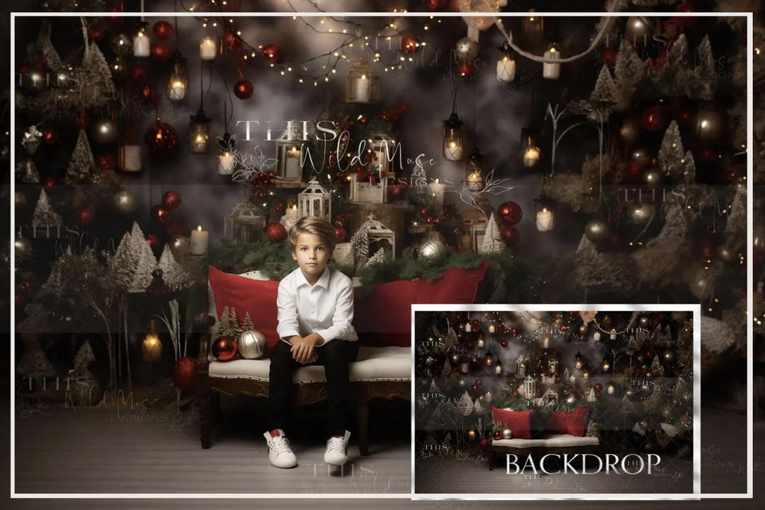 Christmas Studio Digital Background, Christmas, Studio Backdrop ...