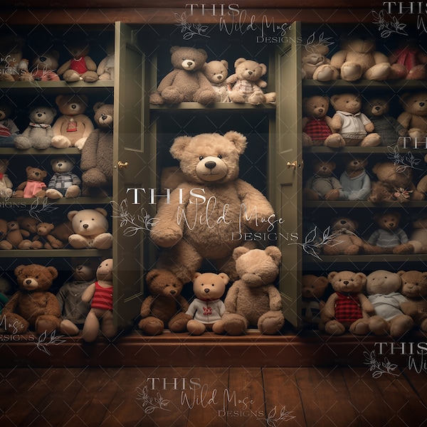 Teddy Bear Background Digital - Etsy