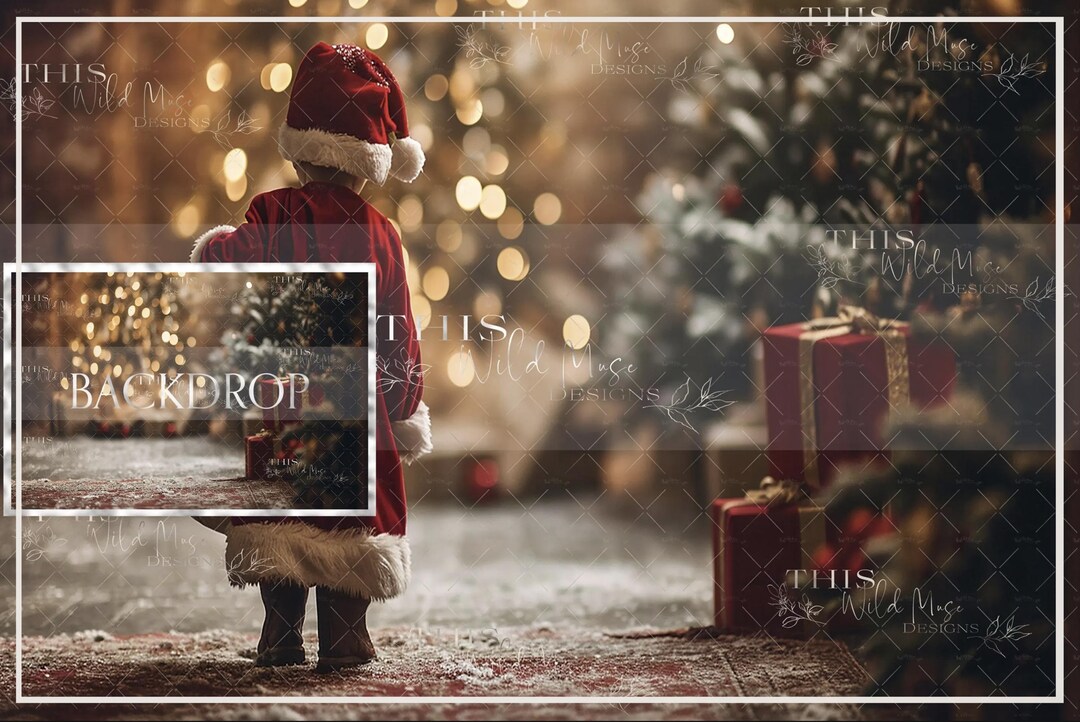 Holiday Surprise Digital Backdrop, Christmas Eve Digital Backdrop ...