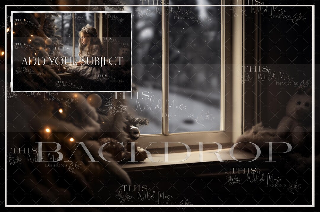 Fondo digital Vintage Christmas Window, telón de fondo de la ventana de ...