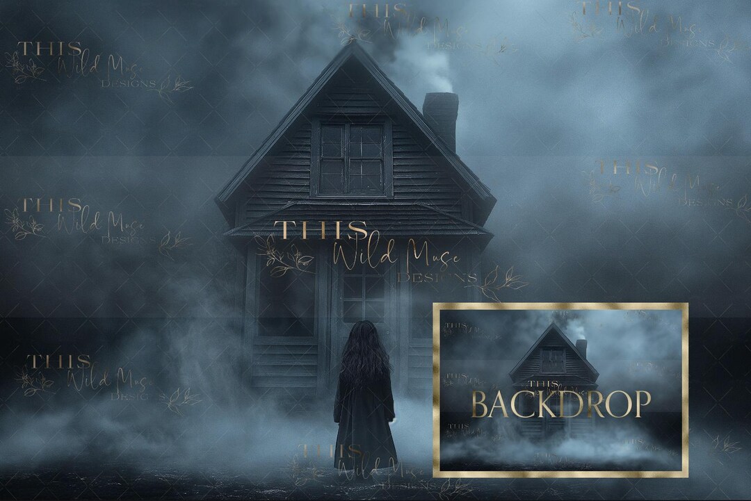 The Fog House Digital Backdrop, Spooky House, Fog, Haunted House ...
