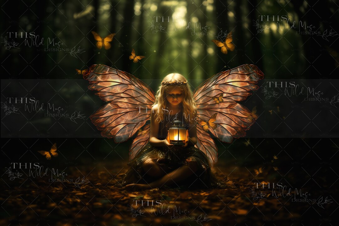 Enchanted Fall Forest Digital Backdrop Fairy Background - Etsy