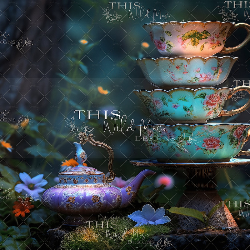 Tea Party Background - Etsy