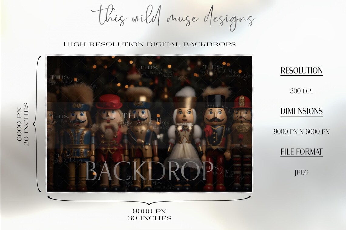 Christmas Nutcrackers Digital Backdrop, Christmas, Holiday Christmas ...