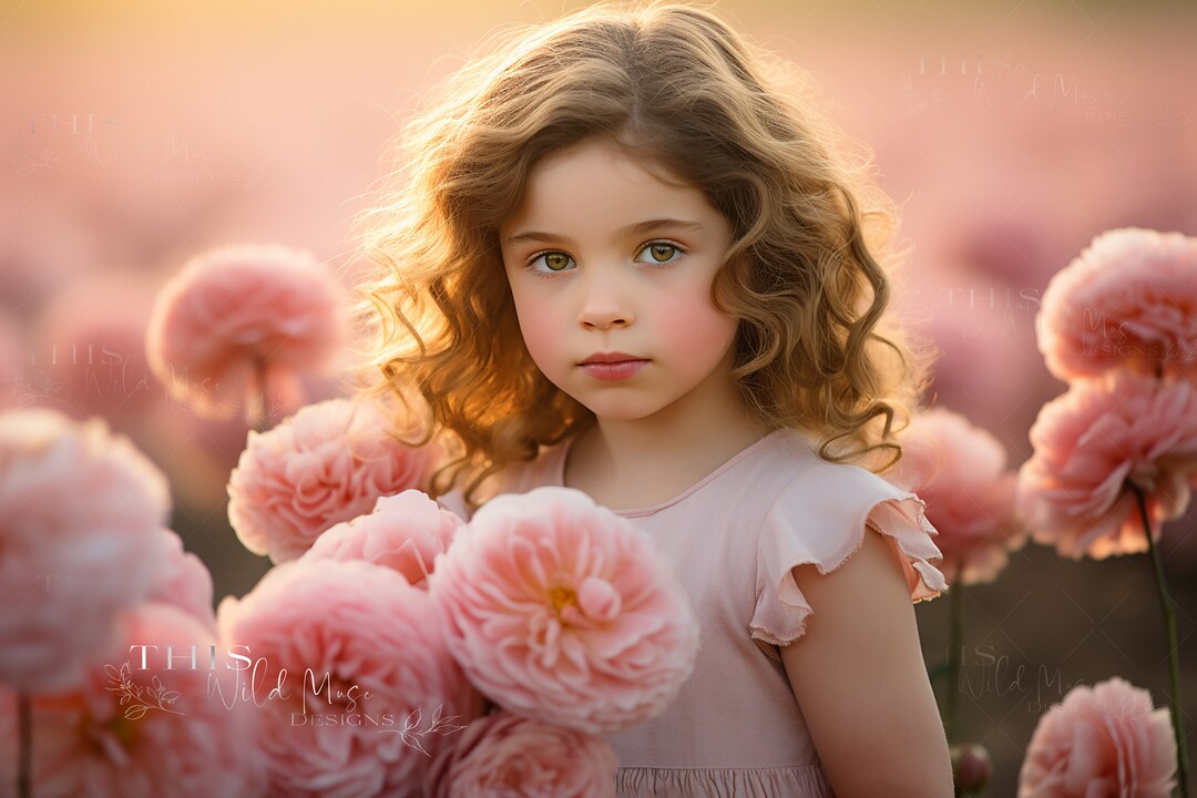 Pink Bokeh Portrait Digital Backdrop, Pink, Flowers, Bokeh, Portrait ...