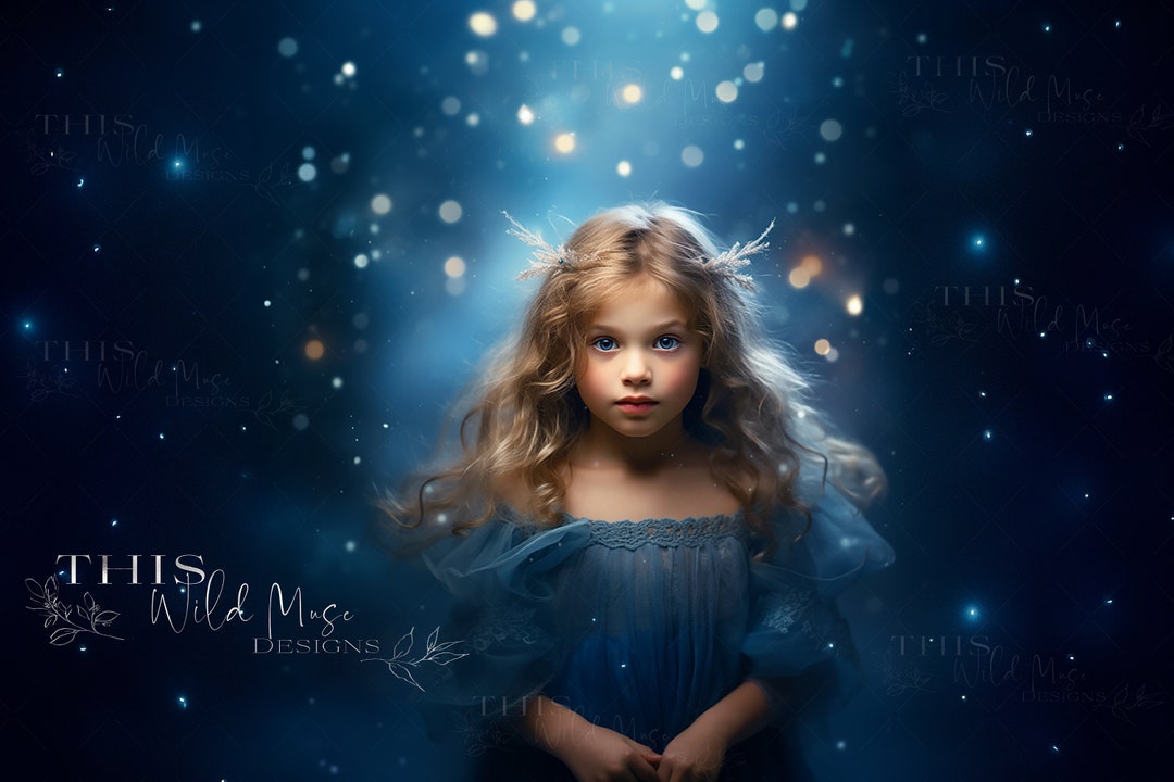 Magical Winter Bokeh Digital Background, Blue Bokeh, Blue, Frozen ...