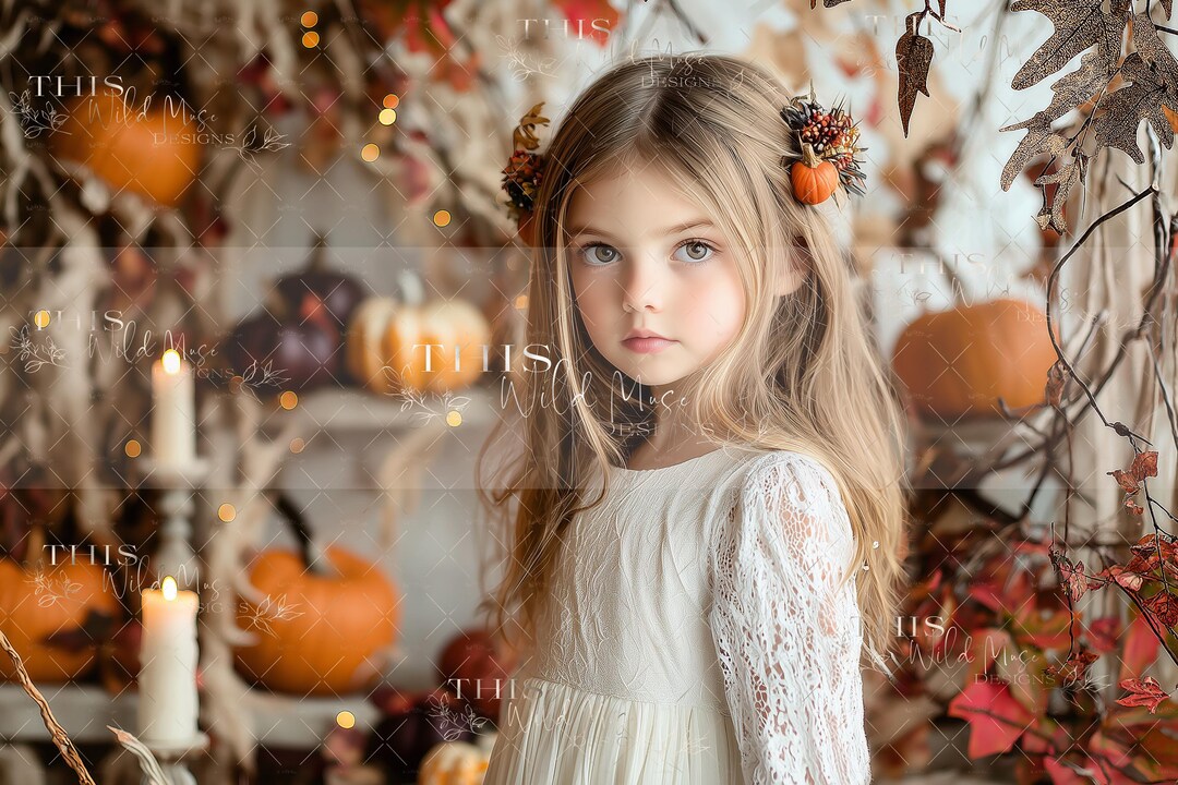 Fall Studio Portrait, Fall Floral Studio, Autumn Portrait, Candles ...