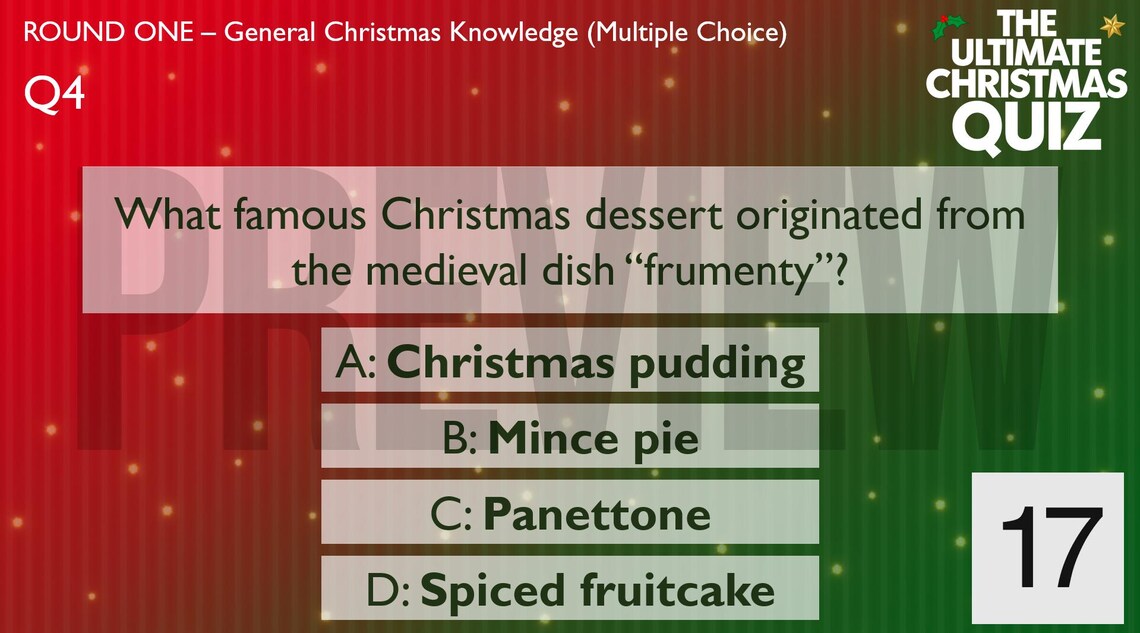 The Ultimate Christmas Quiz: Holiday Xmas Trivia Pub Quiz Powerpoint ...