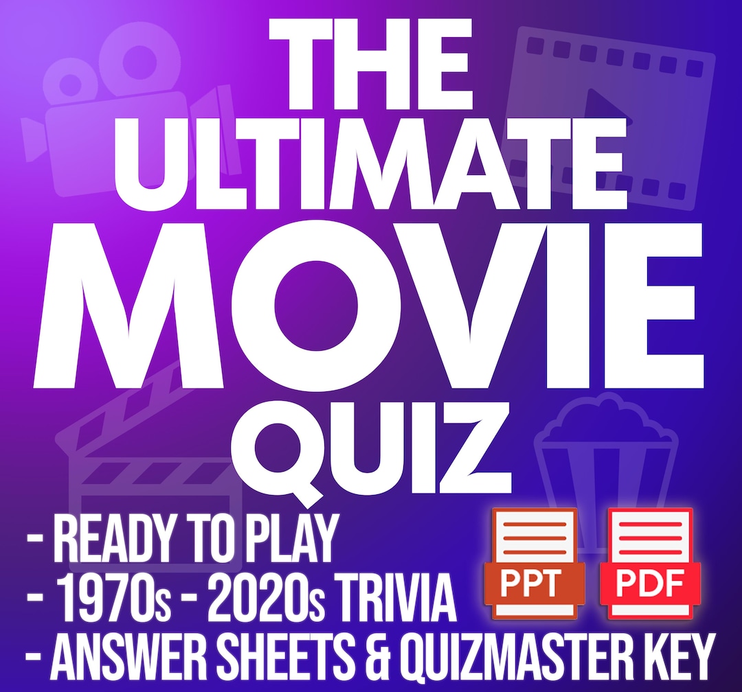 The Ultimate Movie Quiz Game – Printable Powerpoint PDF | 1970s–2020s ...
