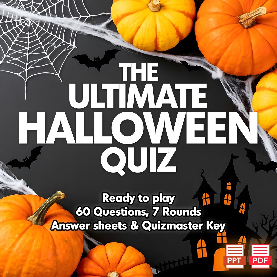 The Ultimate Halloween Quiz Game: Spooky Trivia Pub Challenge - Etsy UK
