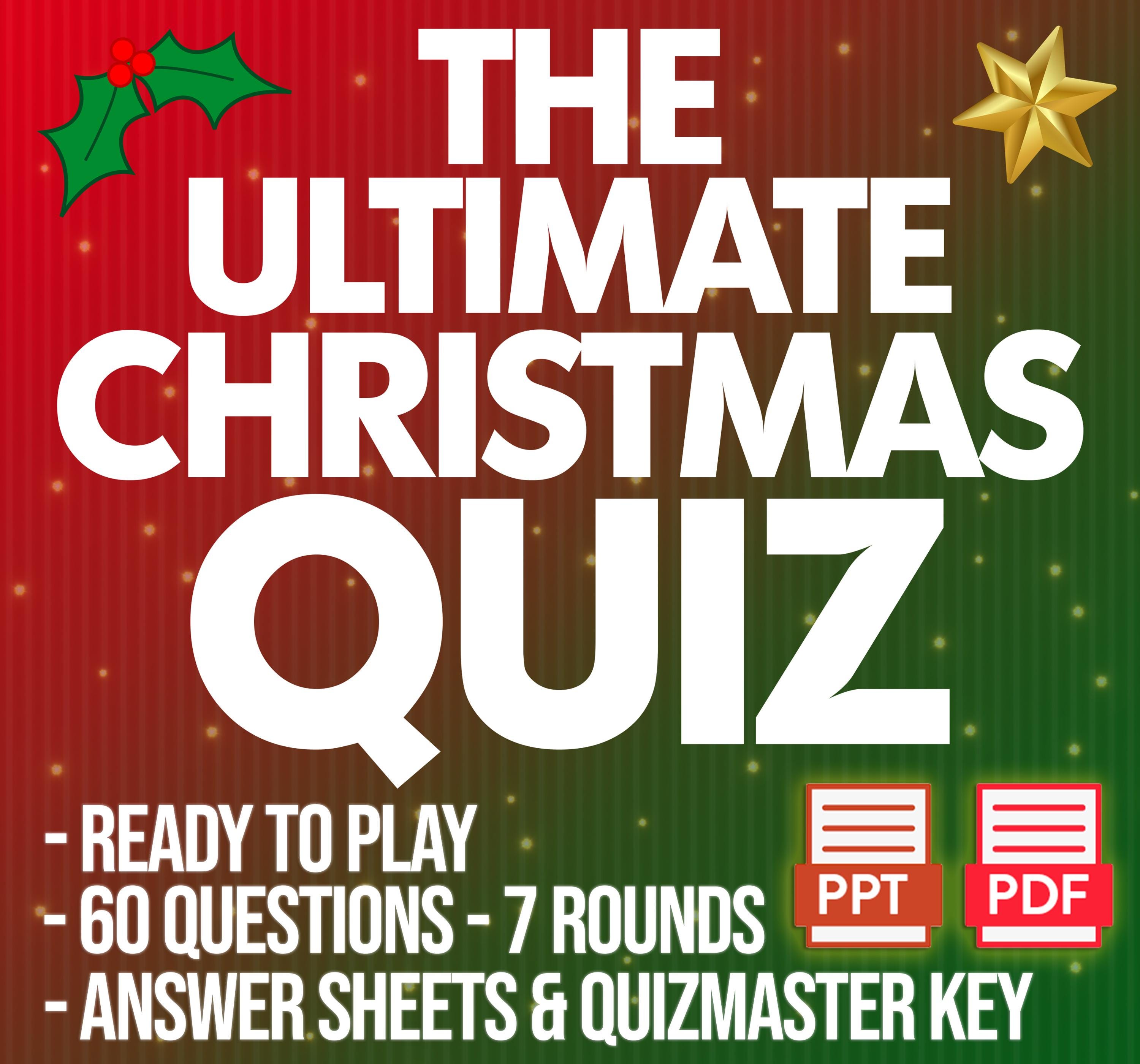 The Ultimate Christmas Quiz: Holiday Xmas Trivia Pub Quiz Powerpoint ...