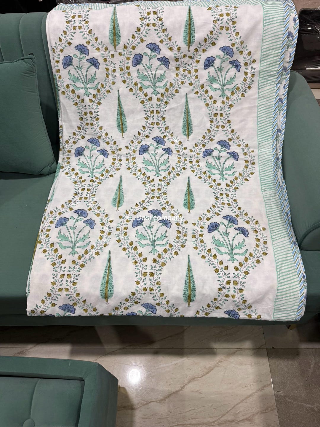 Jaipuri Hand Block Print Cotton Dohar | Reversible AC Quilt ...