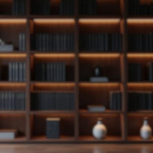 Executive Bookshelf Zoom Background | 4K Dark Luxe Office (digital ...