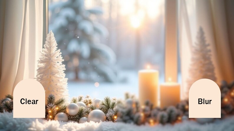 Cozy Winter Window Zoom Background | Candles & Fairy Lights (digital ...